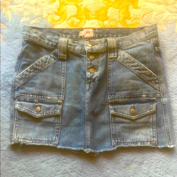 Joie | Skirts | Denim Cargo Mini Skirt Daisy Dukes In Skirt Form | Poshmark